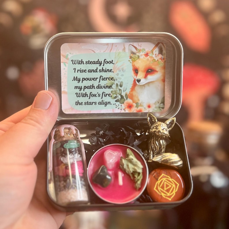 Custom Spiritual Bundle: Portable Witch Kit With Crystals & Spell Jars ...