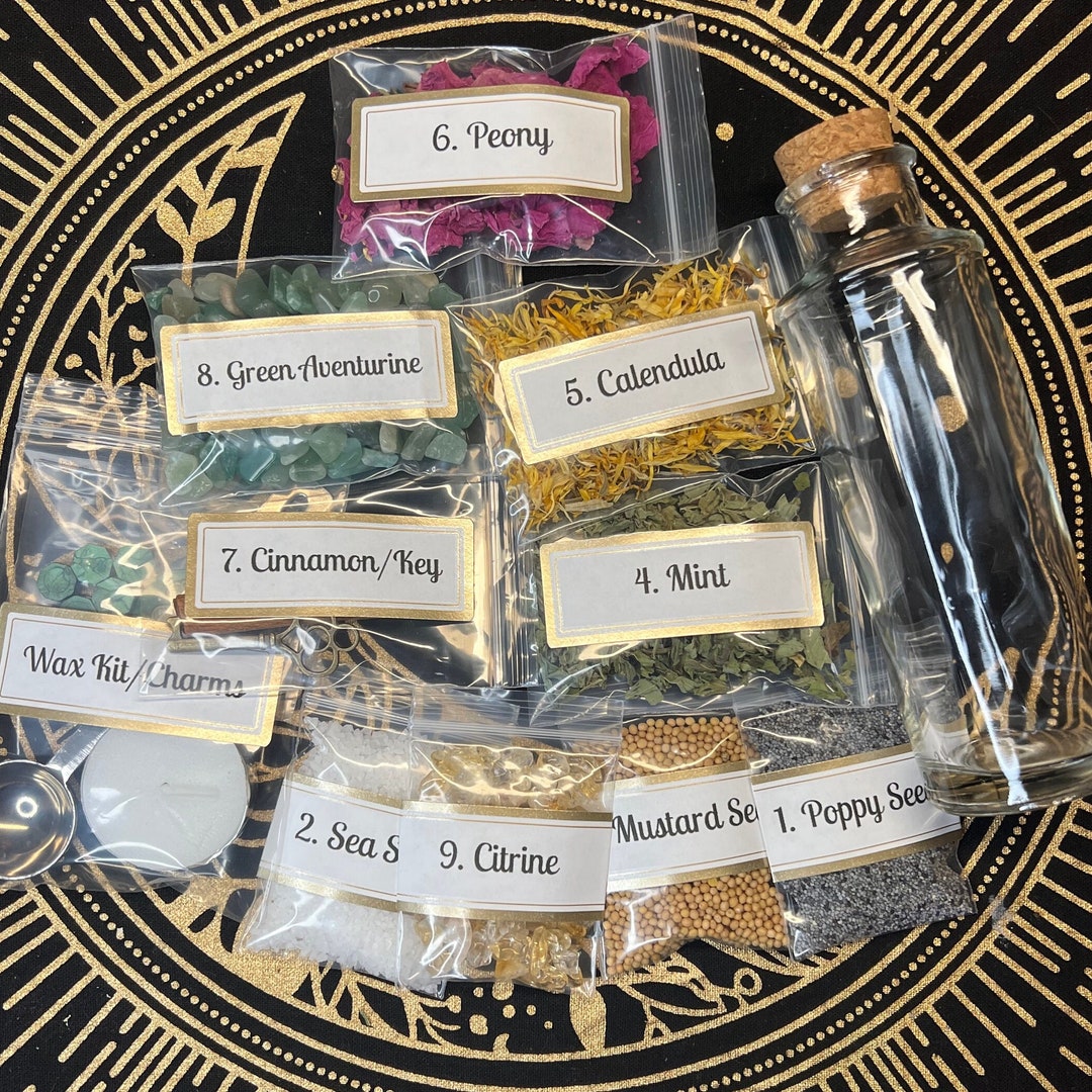 Prosperity Spell Jar Kit: Abundance Manifestation, Witchcraft Gift - Etsy