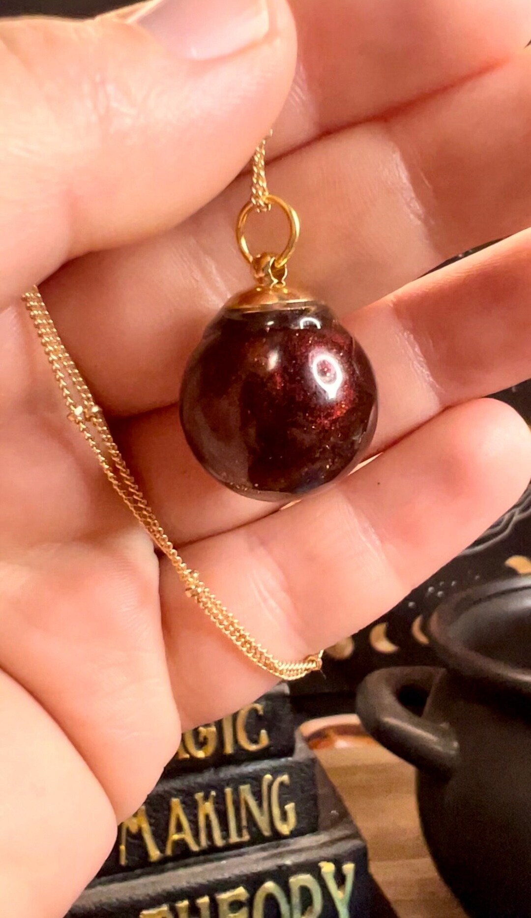 Vampire Blood Fairy Dust Fidget Jewelry Supernatural Goth Trinket Snow ...