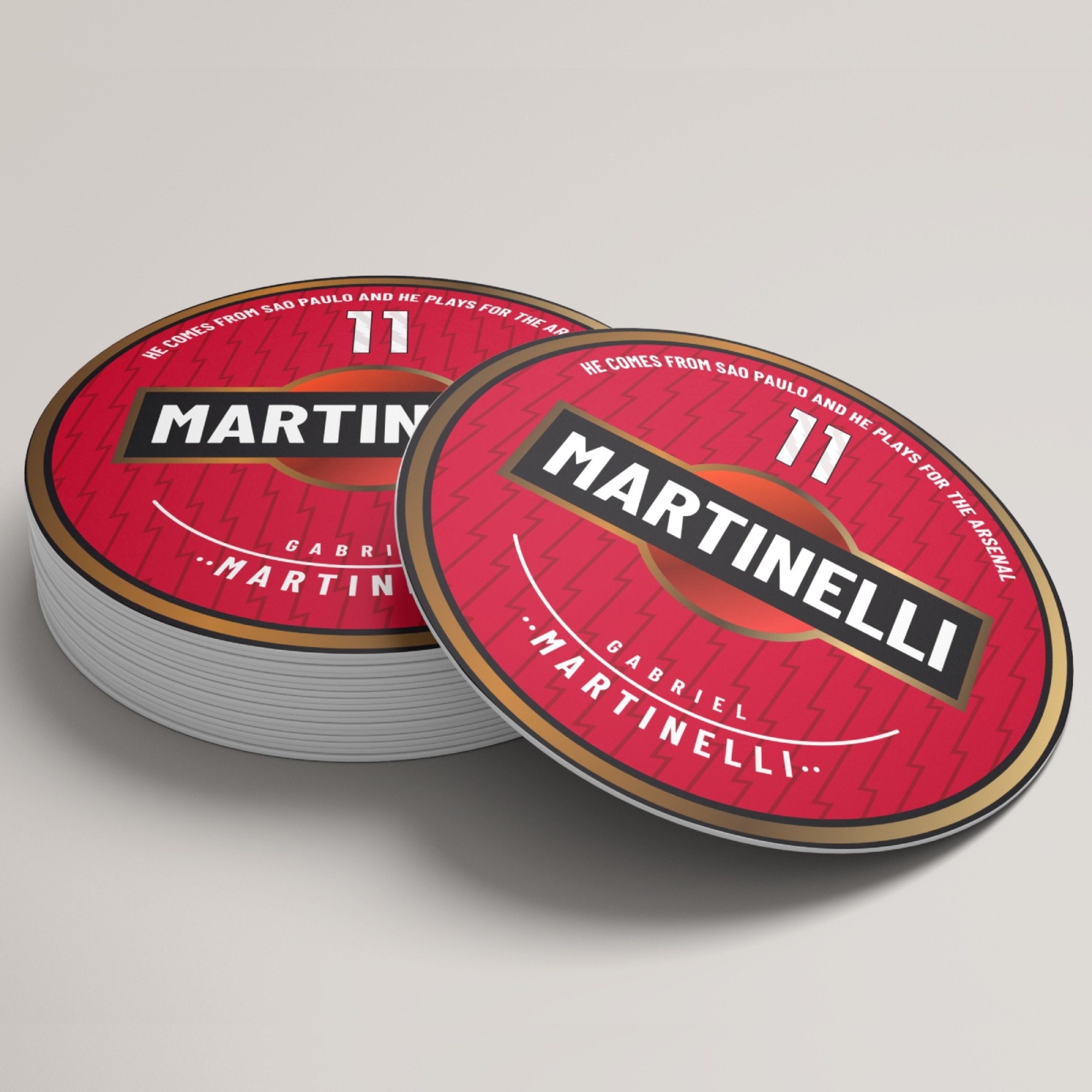 Arsenal Football Beer Mat Coasters 23/24 Season the Perfect Gift or ...