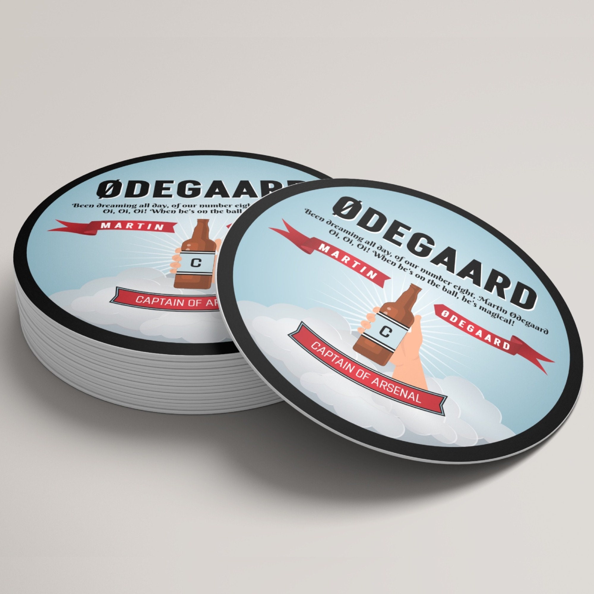 Arsenal Football Beer Mat Coasters 23/24 Season the Perfect Gift or ...