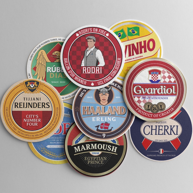 Manchester City Coasters - Etsy