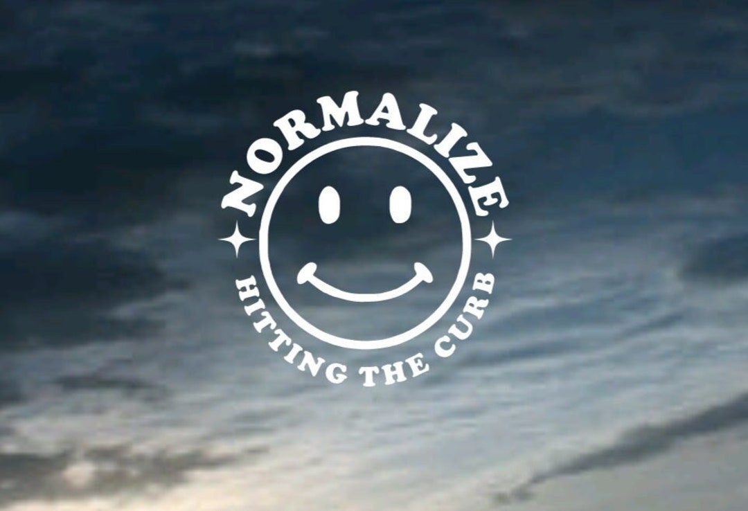Normalize Hitting the Curb Smiley Face Vinyl Decal FREE - Etsy