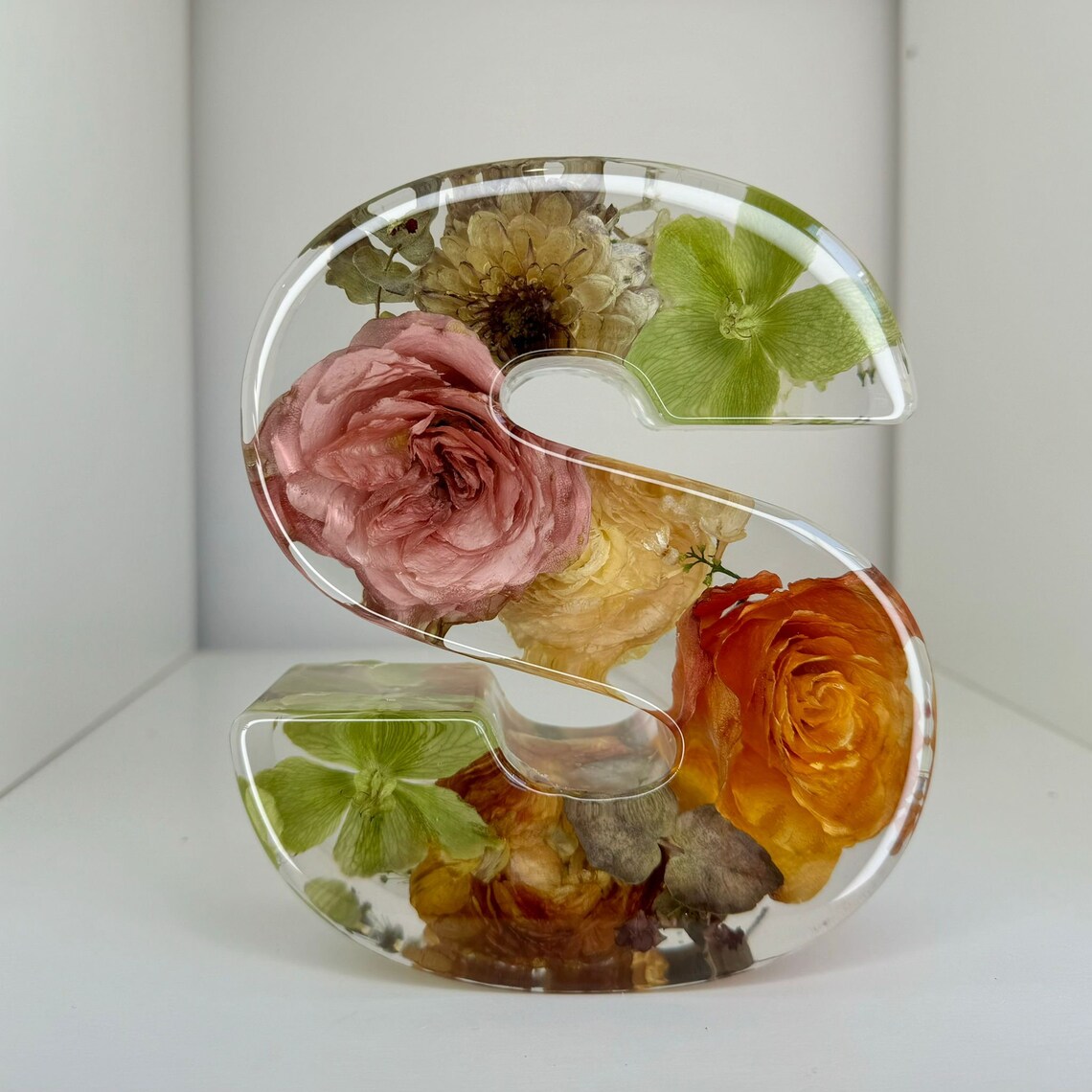 Large Floral Resin Letters - Etsy UK