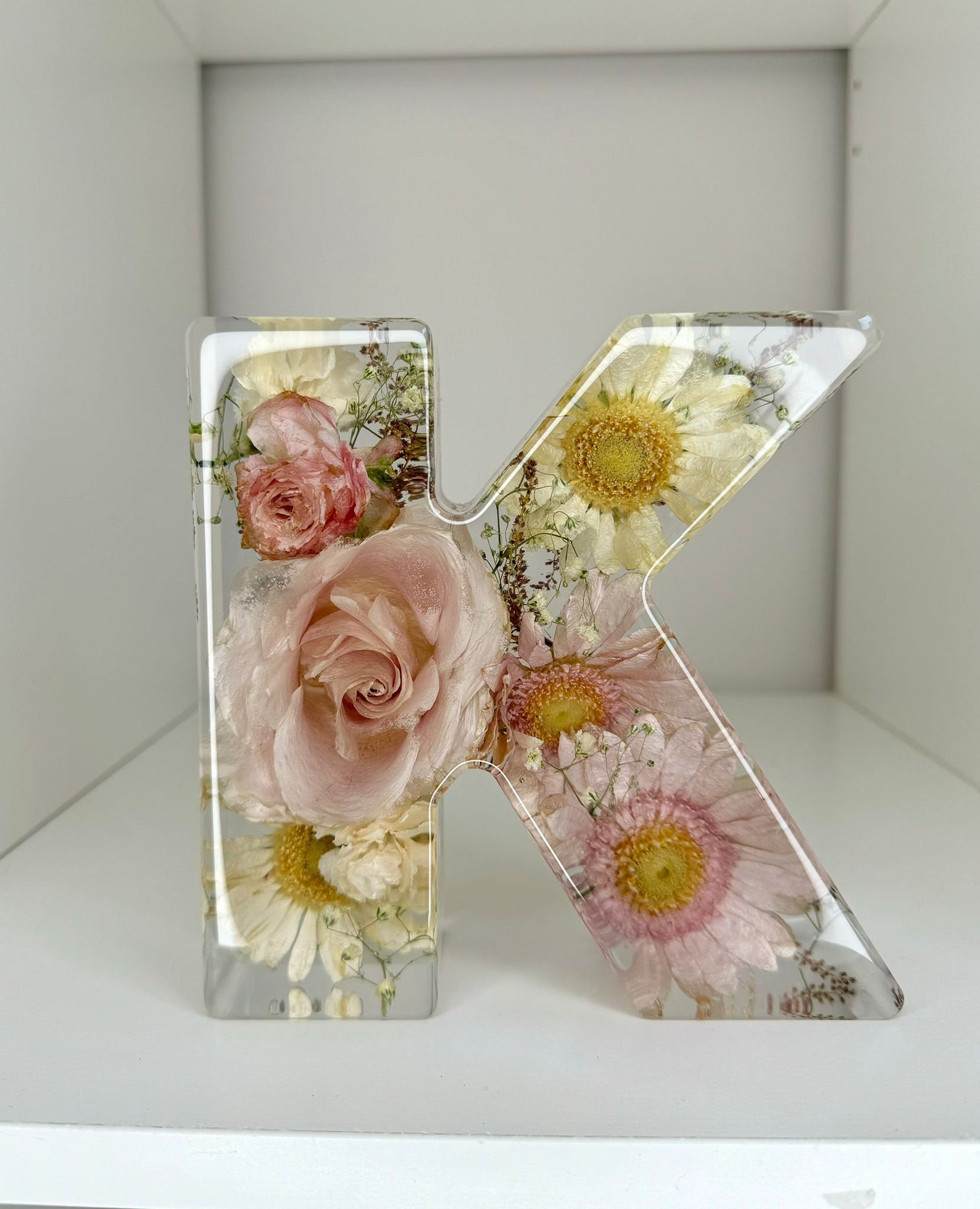 Large Floral Resin Letters - Etsy UK