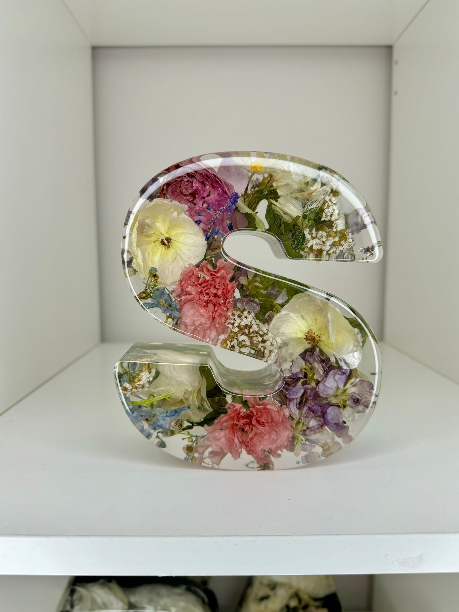 Large Floral Resin Letters - Etsy UK