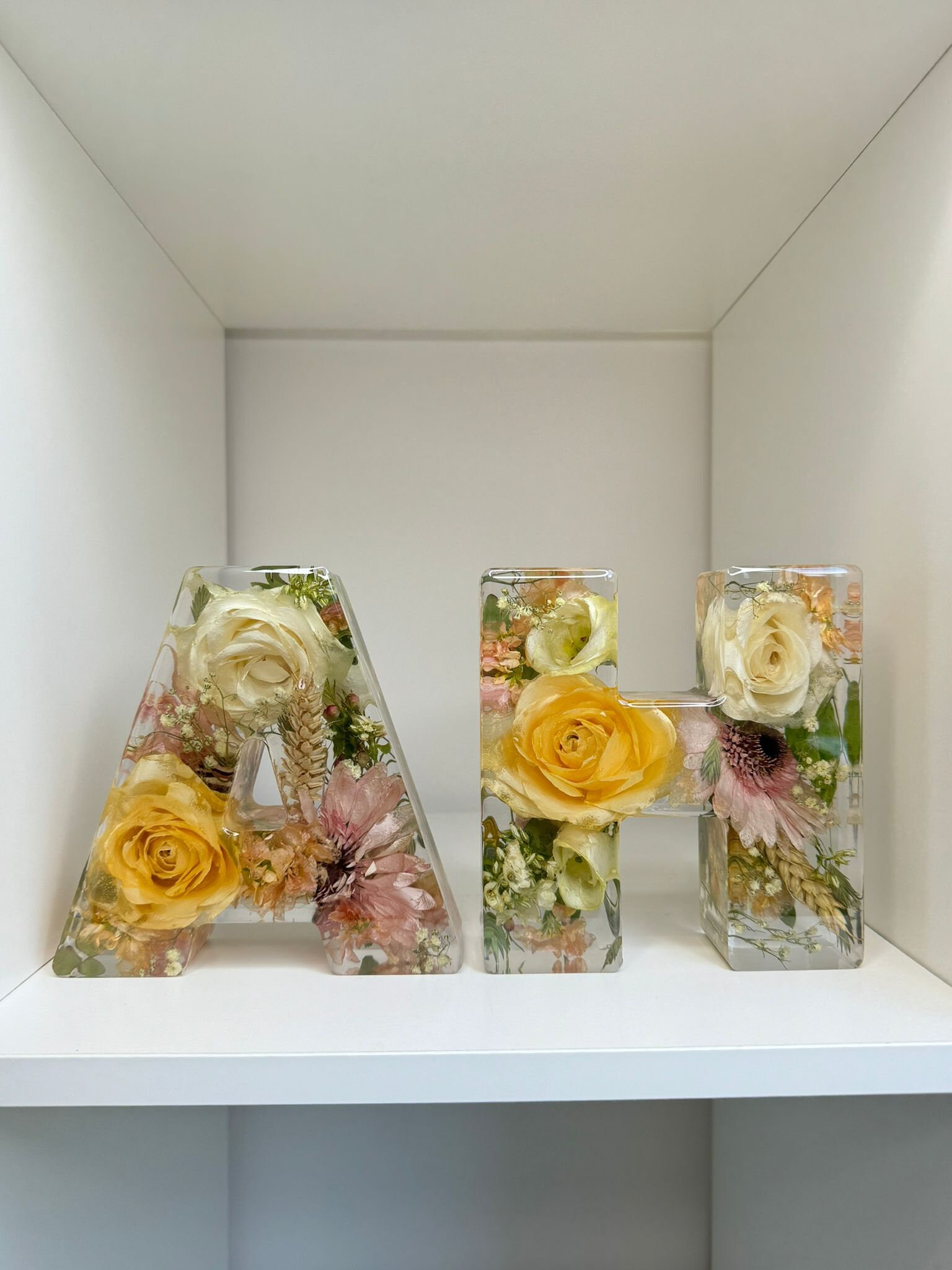 Large Floral Resin Letters - Etsy UK