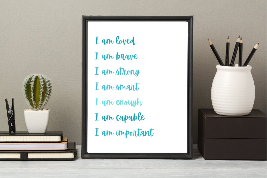 Daily Affirmations Poster | Speech Therapy Room Decor | Speech Room ...