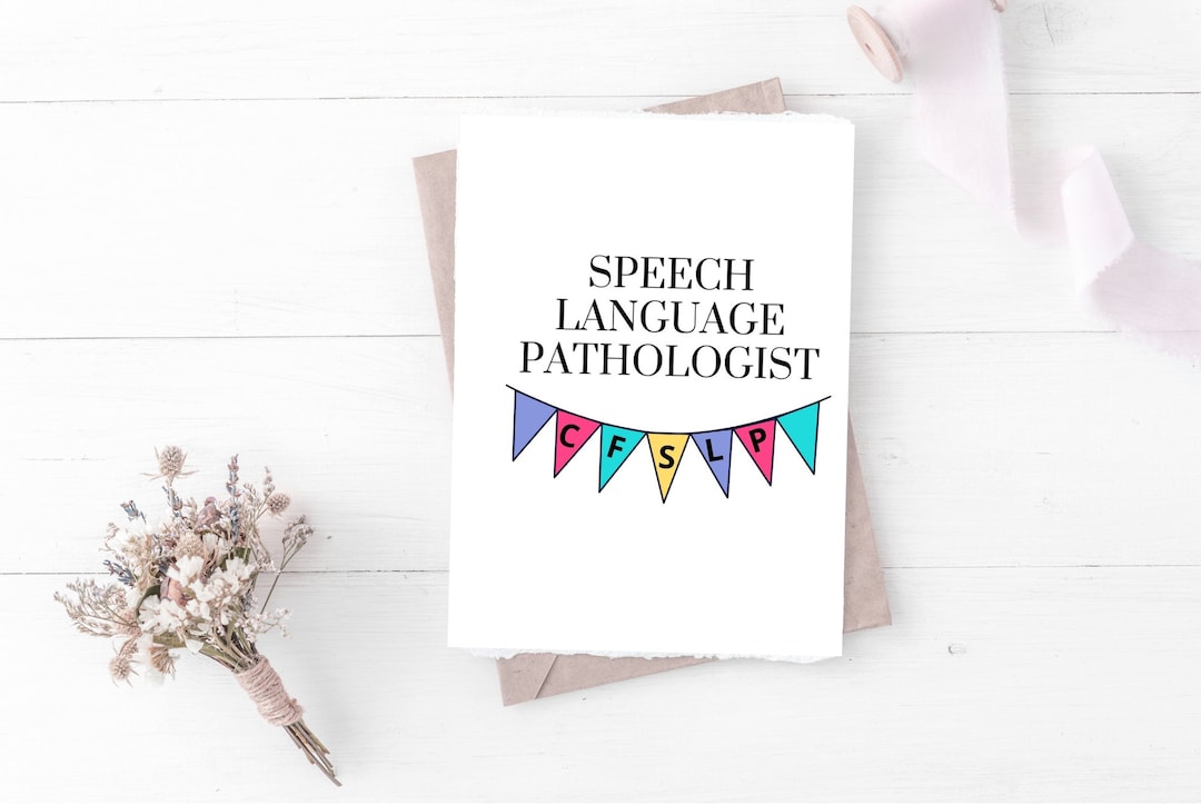 SLP Graduation Card | Slp Digital Download | CF-SLP - Etsy