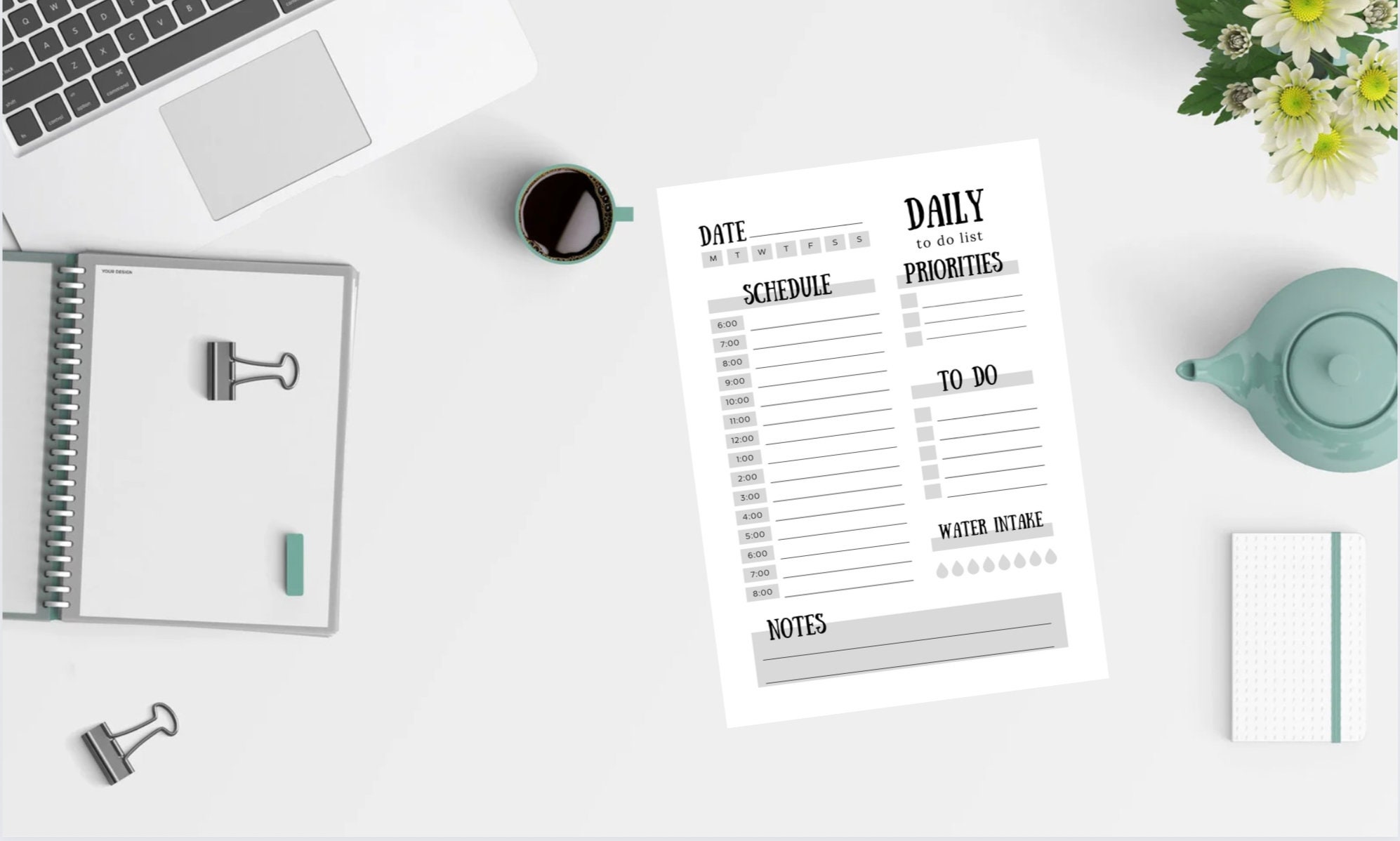 Minimalist Daily to Do List Printable | Productivity Planner, Daily ...