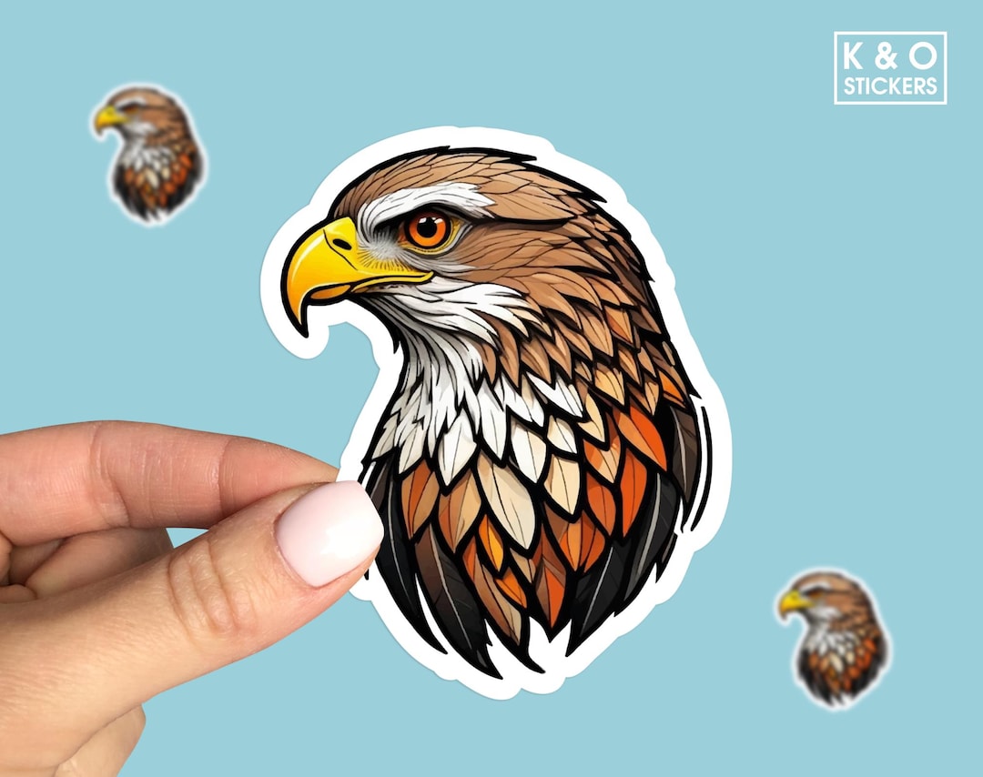 Majestic Hawk Sticker for Wildlife Lovers - Etsy