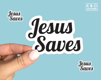 Jesus Saves Sticker - Etsy