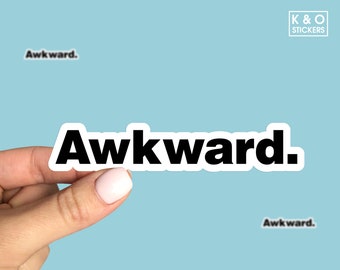 Awkward Sticker - Etsy