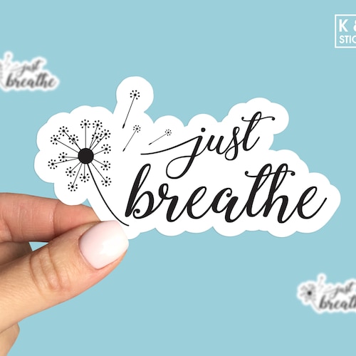 Pause and Breathe Sticker Mindfulness Sticker Sticker for - Etsy