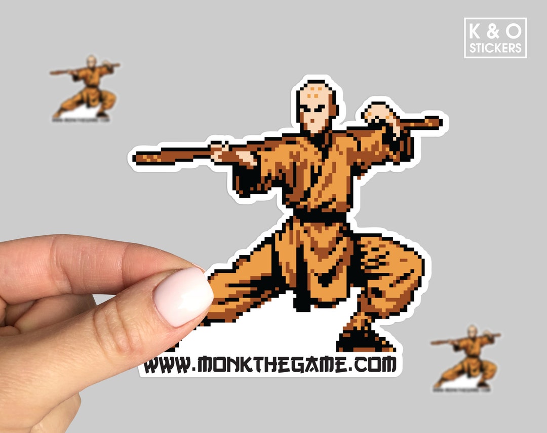 Shaolin Monk Sticker, Retro Game Sticker, 8bit Sticker - Etsy