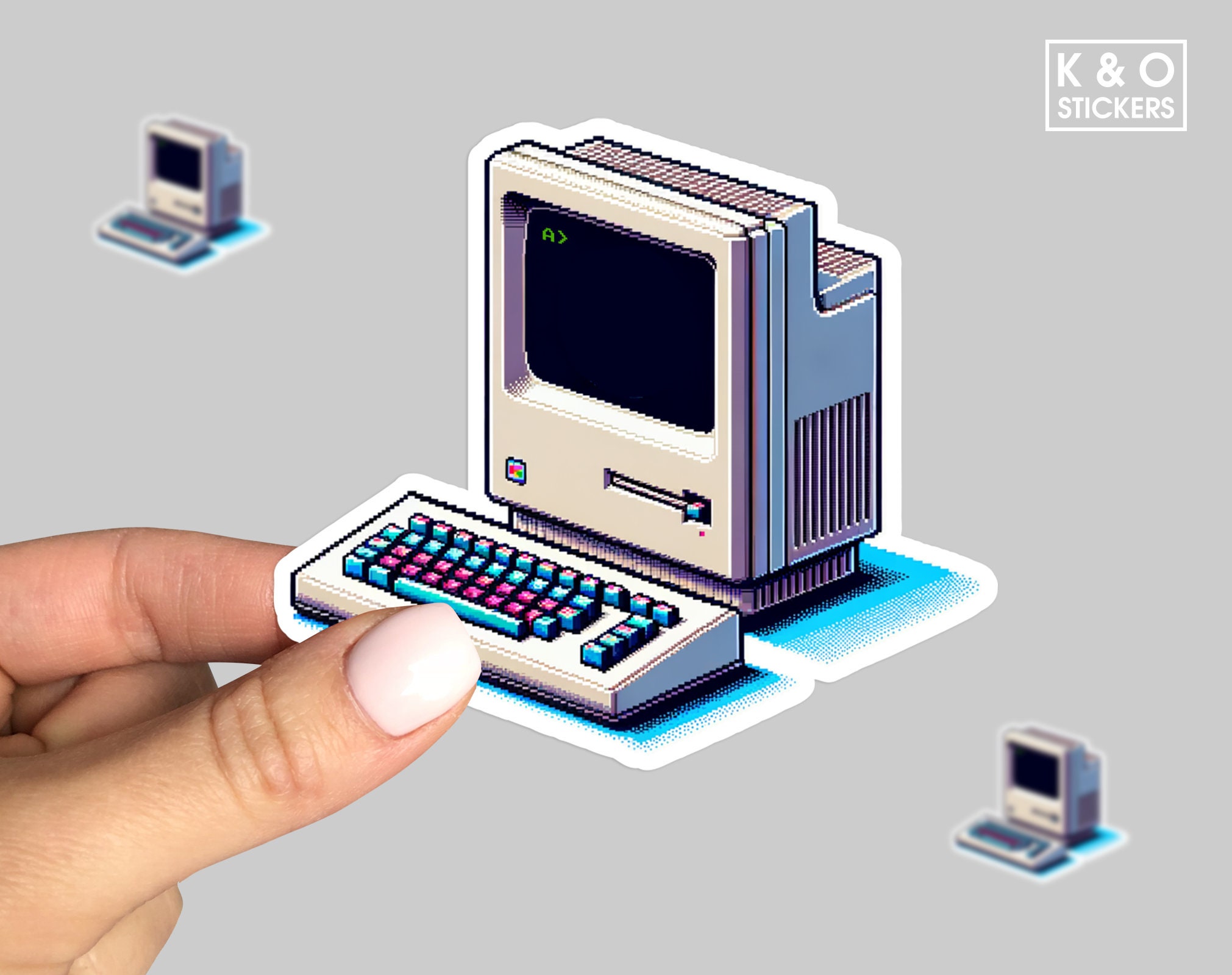 Vintage Computer Sticker, Retro Computer Sticker, 8bit Sticker - Etsy
