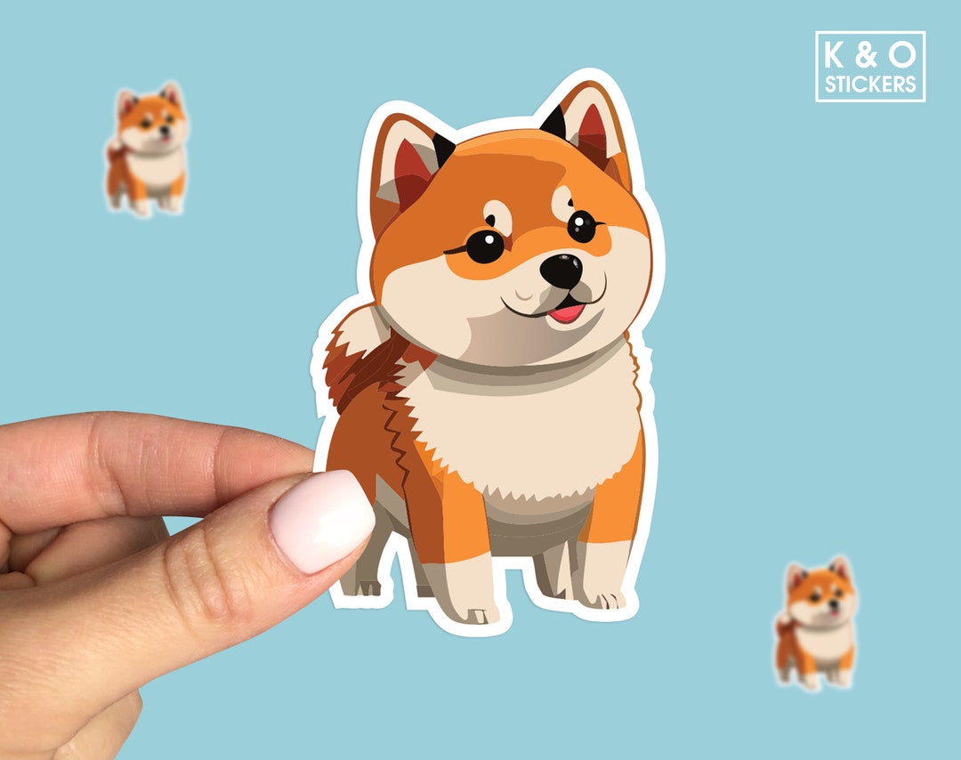 Shiba Inu Sticker, Shiba Inu Decal, Water Bottle Sticker - Etsy