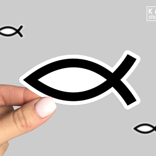 Christian Fish Sticker - Etsy