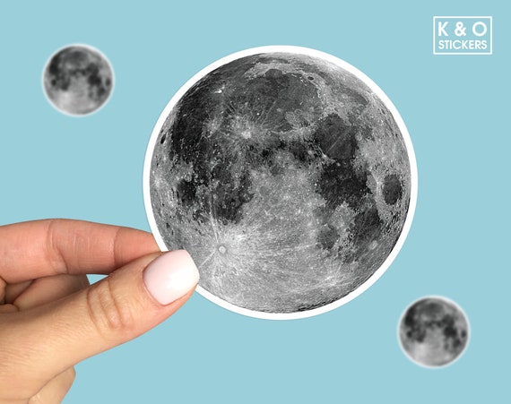 Moon Sticker Moon Laptop Sticker Moon Car Sticker Moon | Etsy
