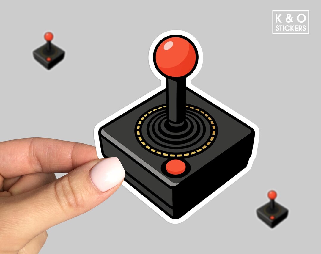 Retro Game Joystick Sticker – Vintage Arcade Vinyl Decal – Gamer Gift ...
