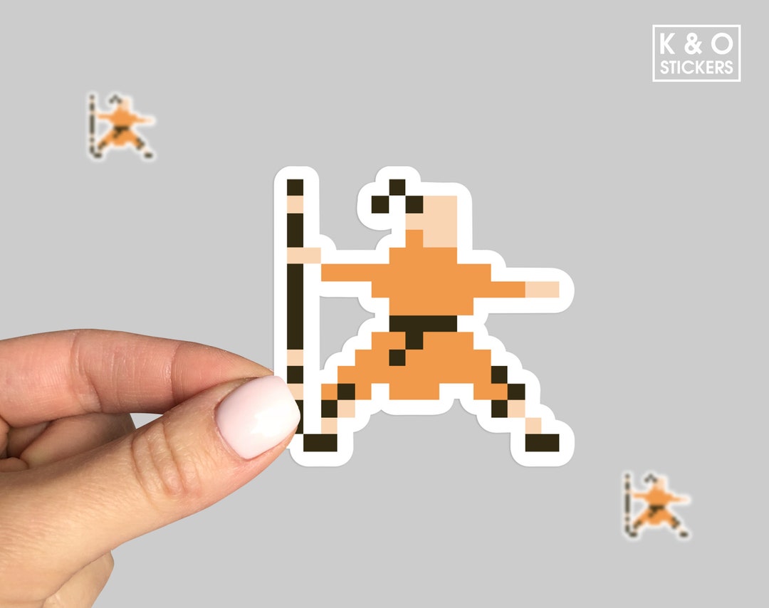 Shaolin Monk Sticker, Retro Game Sticker, 8bit Sticker - Etsy