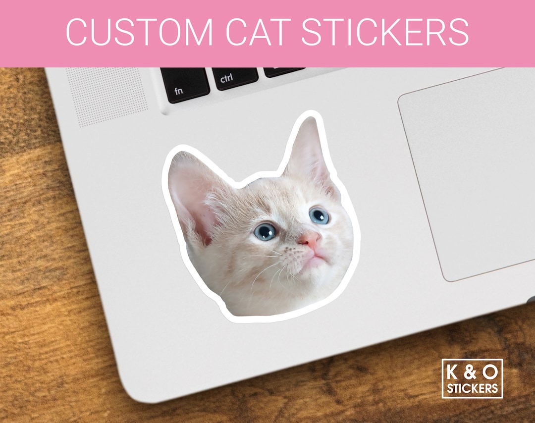 Custom Cat Stickers, Custom Pet Sticker, Sticker of My Cat ...