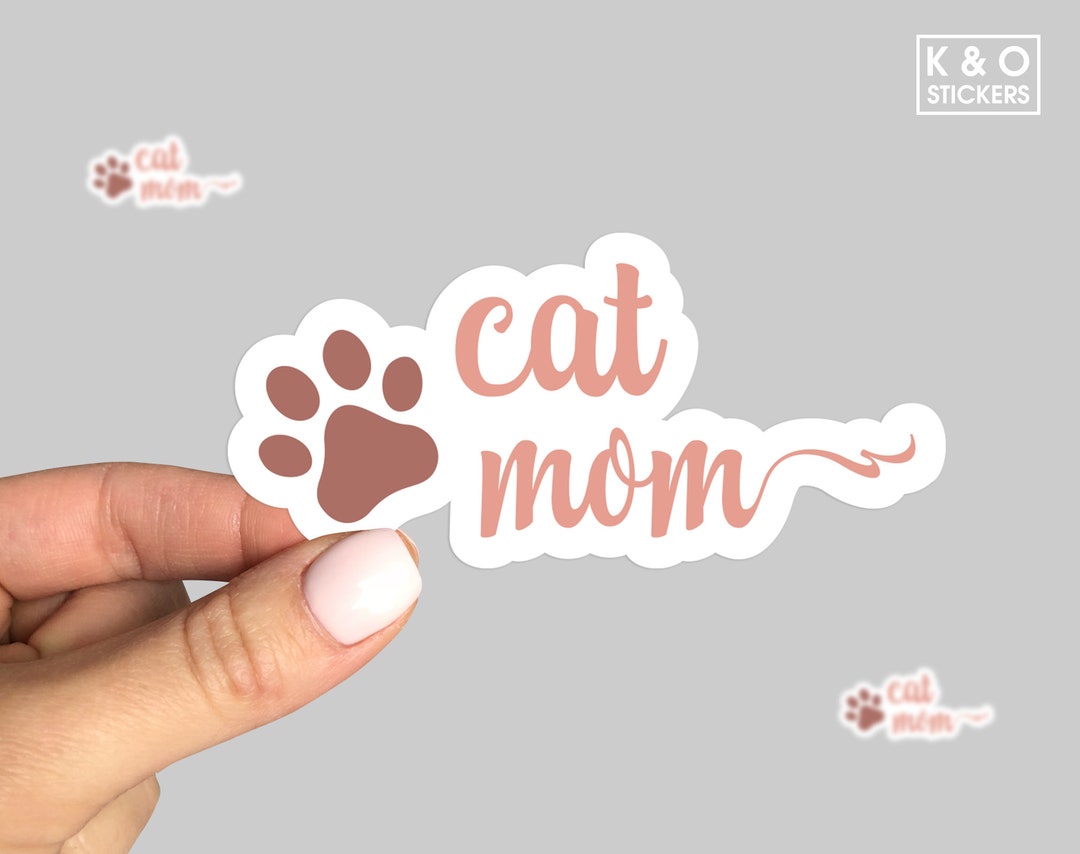 Cat Mom Sticker - Etsy