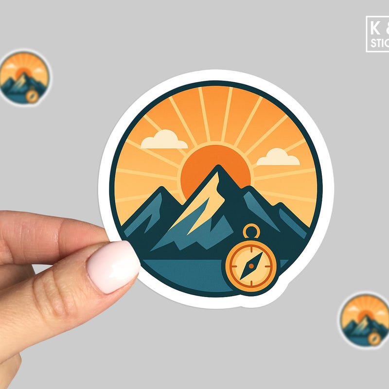 Hiking Sticker - Etsy