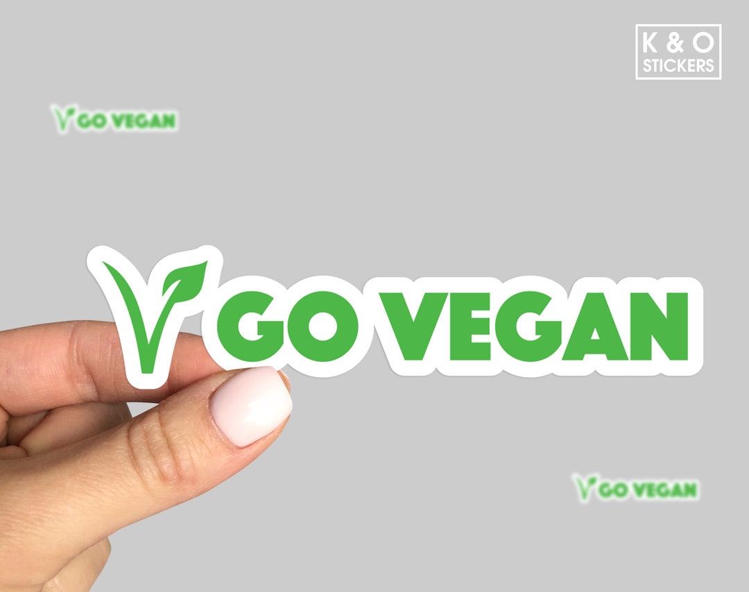 Go Vegan Sticker, Go Vegan Decal, Vegan Water Bottle Sticker - Etsy