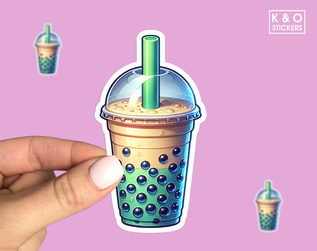 Boba Drink Sticker - Cute Bubble Tea Vinyl Decal - Etsy