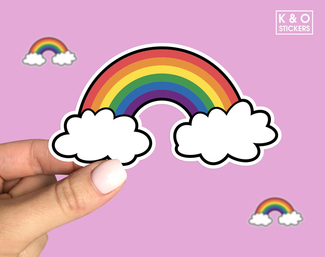 Rainbow Sticker, Rainbow Sticker, Rainbow Decal, Cute Sticker - Etsy
