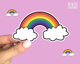 Rainbow Sticker, Watercolor Sticker, Watercolor Rainbow, Laptop ...