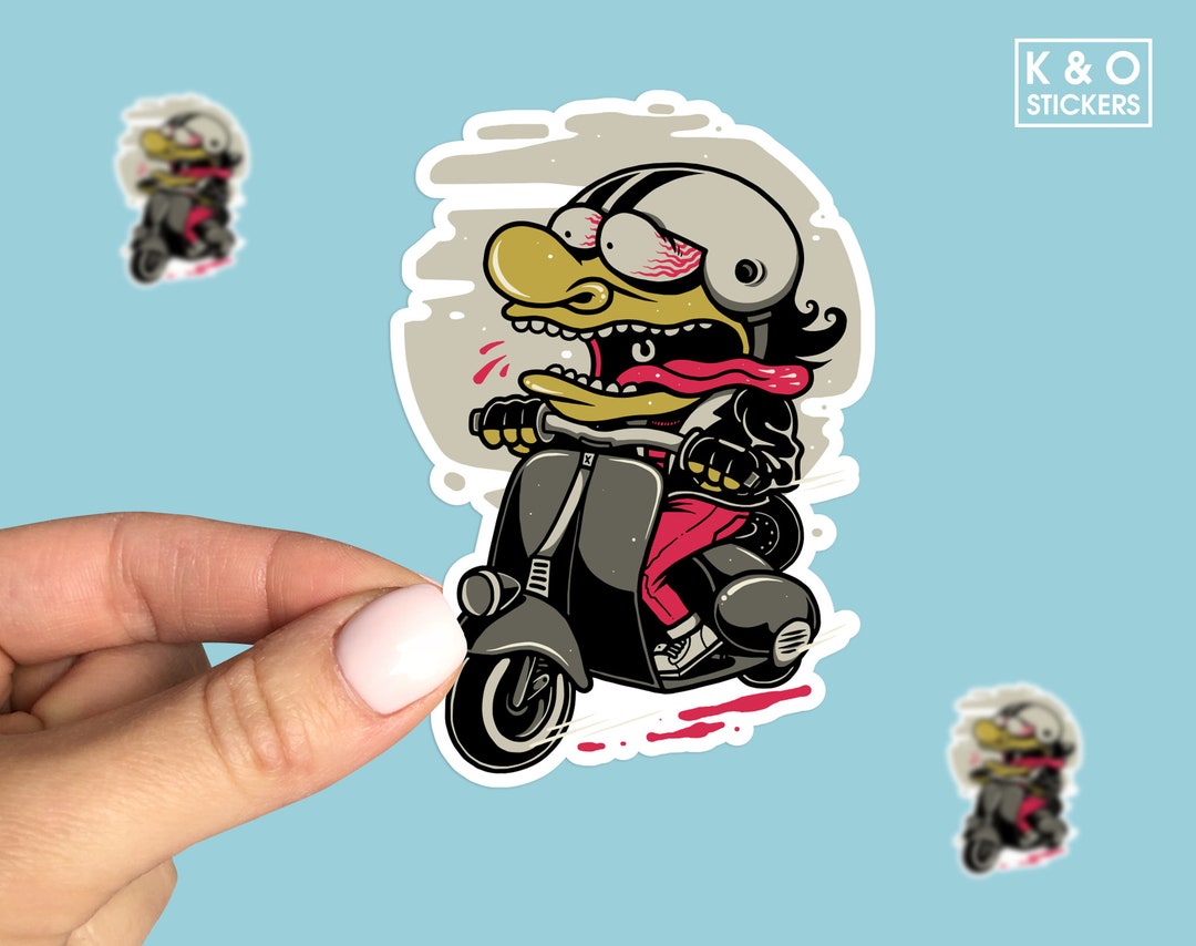 Scooterist Sticker, Scooter Sticker, Helmet Sticker, Trendy Sticker ...