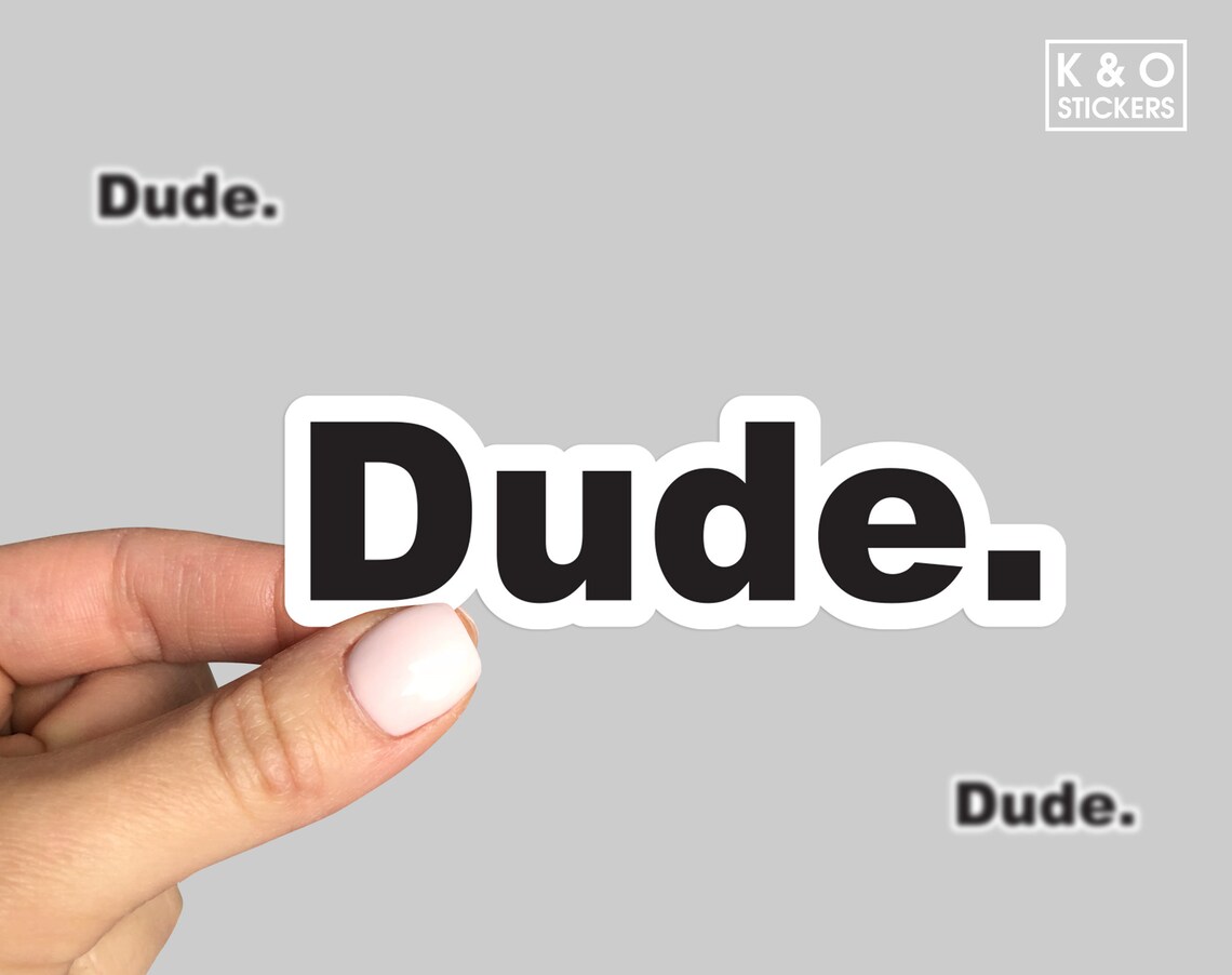 Dude Sticker Dude Decal Funny Sticker Laptop Sticker Water - Etsy