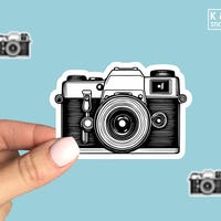 Vintage Analog Camera Sticker Cute Film Camera Vinyl Decal Indoor ...