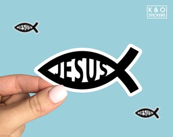 Jesus Fish Symbol Christian Sticker Decal - Etsy