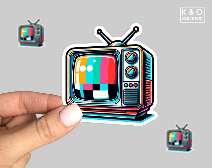 Retro CRT TV Sticker | Vintage Gaming Aesthetic | Retro Gamer Gift - Etsy