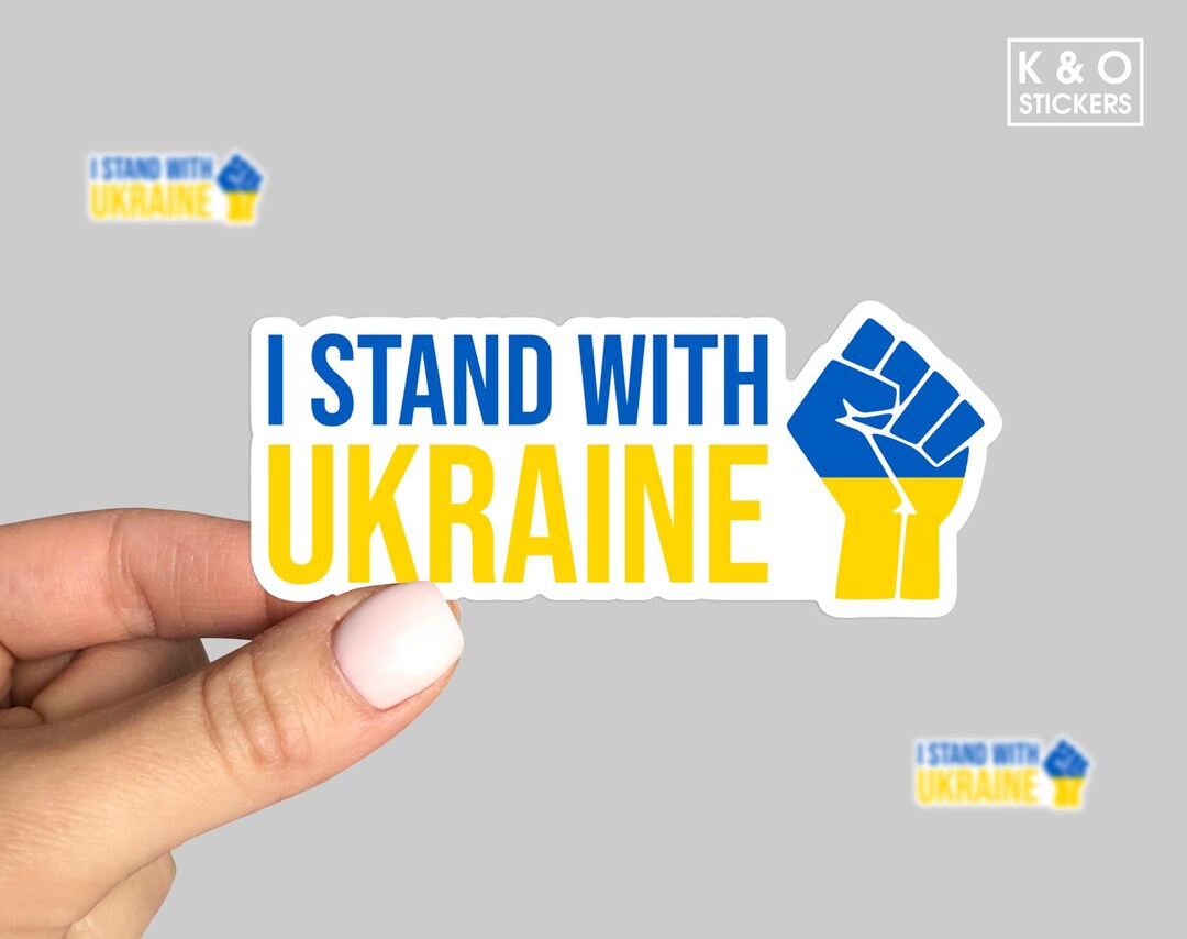 I Stand With Ukraine Sticker, Support Ukraine Decal, Pro-ukraine Vinyl ...