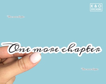 One More Chapter Clear Vinyl Sticker, Bookish Stickers, Reading Sticker ...