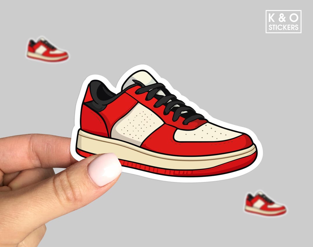 Sneaker Sticker – Cool Athletic Shoe Vinyl Decal for Water Bottle ...