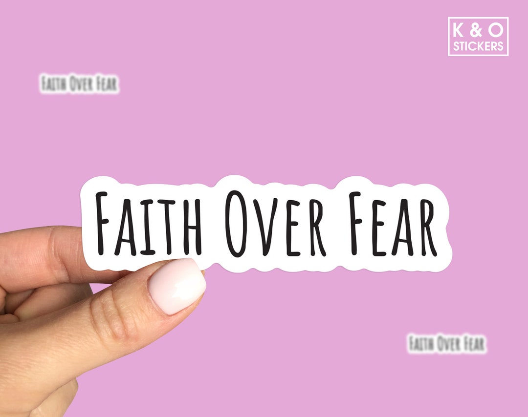 Faith Over Fear Sticker, Christian Decal, Inspirational Sticker - Etsy