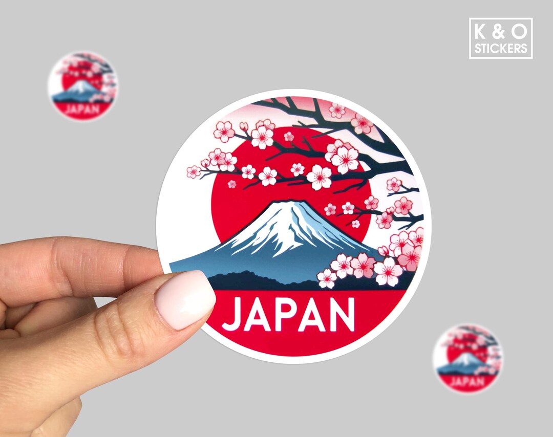 Japan Fuji Mountain Sticker – Scenic Travel Decal for Laptops, Water ...
