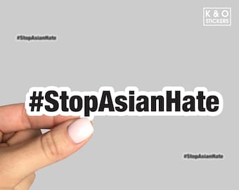 Stop Asian Hate Stickers Bundle Stop Discrimination Stickers, Asian ...