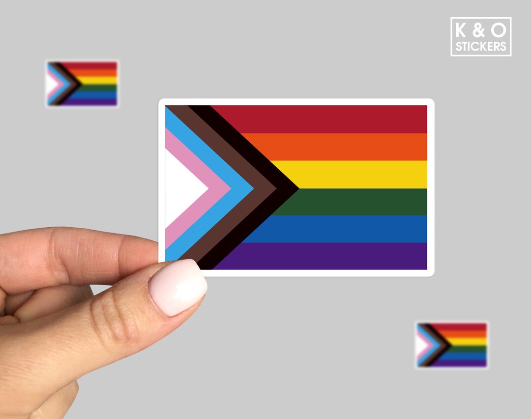 PRIDE Progress Sticker, Transgender Flag Sticker, Waterproof Sticker ...
