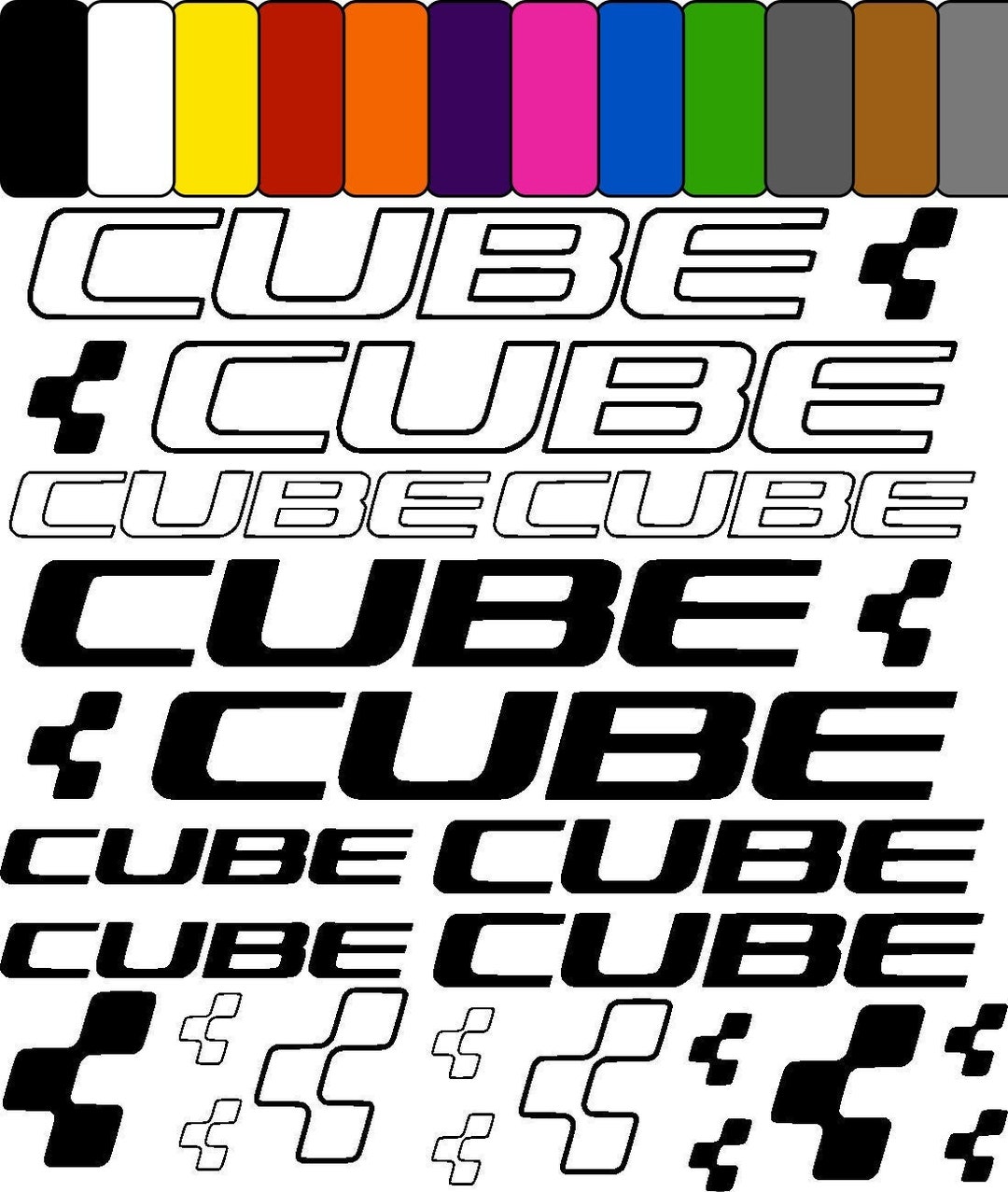 CUBE Fahrrad Rahmen Aufkleber Set Aufkleber Fahrrad sport mtb tuning ...