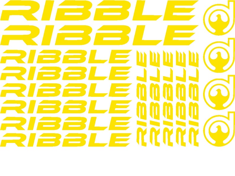 RIBBLE Bicycle Frame Sticker Set Satz Aufkleber Fahrrad Sport Mtb ...
