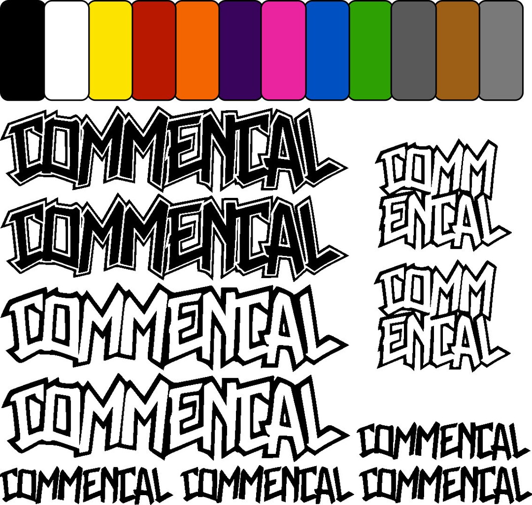 COMMENCAL Bicycle Frame Sticker Set Satz Aufkleber Fahrrad Sport Mtb ...