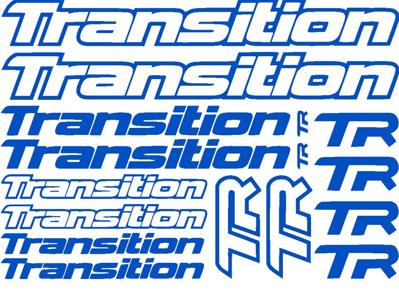 TRANSITION Bike Bicycle Frame Sticker Set Satz Aufkleber Fahrrad Sport ...