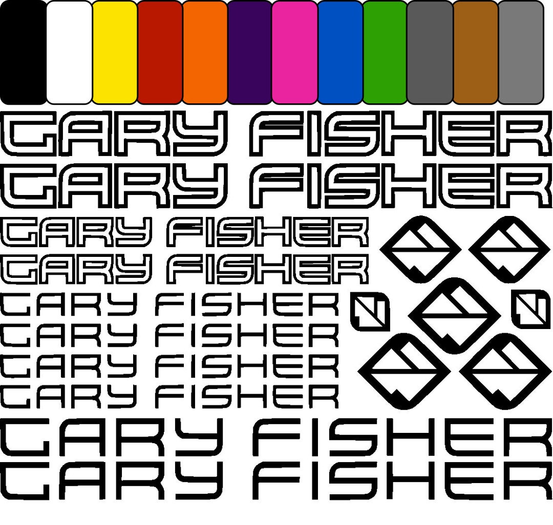 GARY FISHER Bike Bicycle Frame Sticker Set Satz Aufkleber Fahrrad Sport ...