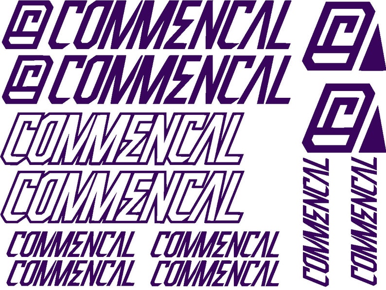 COMMENCAL Bicycle Frame Sticker Set Satz Aufkleber Fahrrad Sport Mtb ...